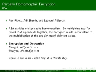 Homomorphic encryption in_cloud | PDF