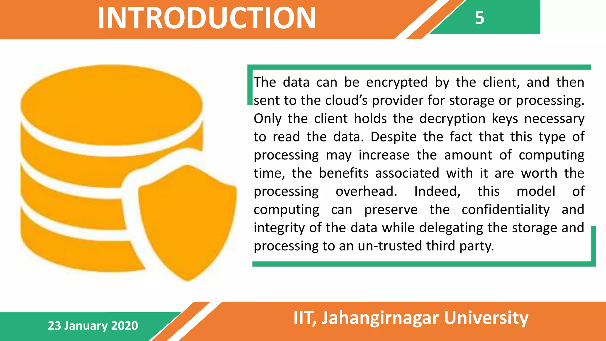 Homomorphic encryption scheme | PPT