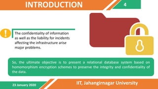 Homomorphic encryption scheme | PPT