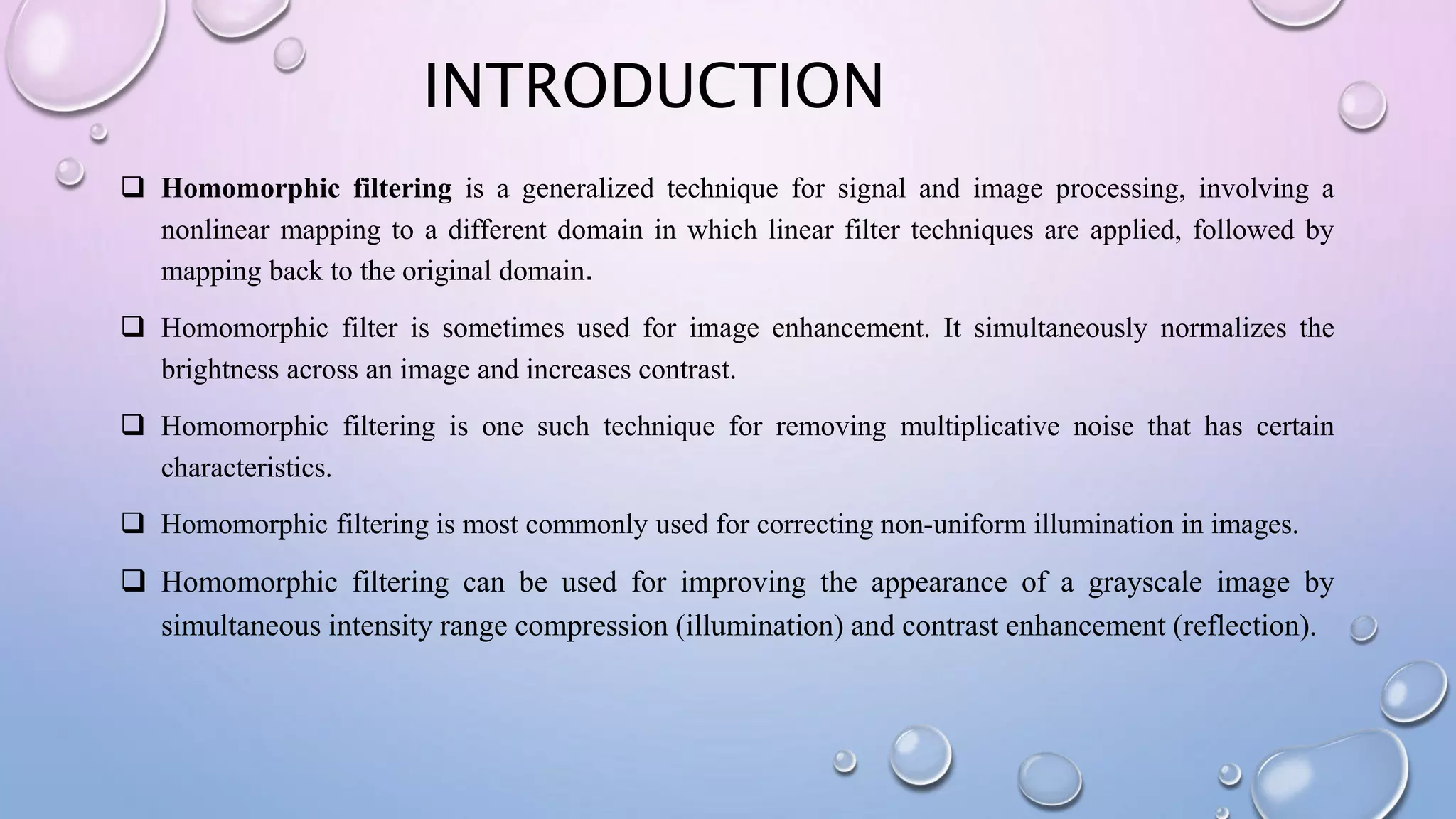 Homomorphic filtering | PPTX