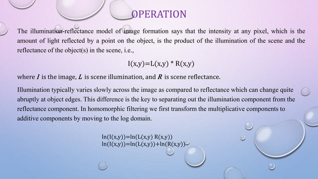 Homomorphic filtering | PPTX | Photo Editing Software | Computer Software and Applications