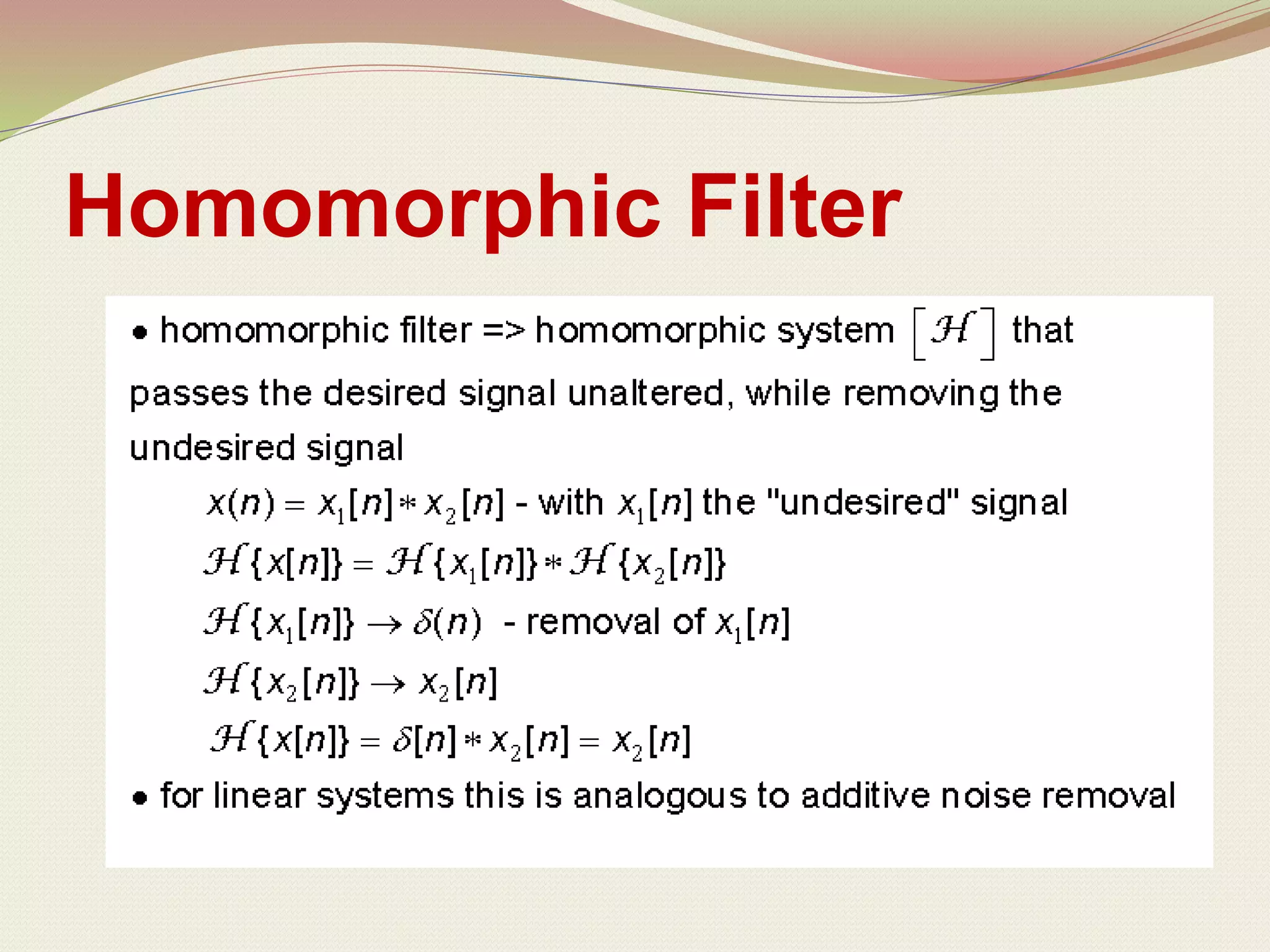 Homomorphic speech processing | PPTX