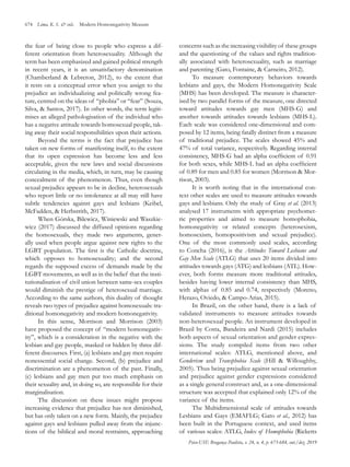 Evidências de Validade de uma Medida de Homonegatividade Moderna frente a Gays e Lésbicas | PDF ...