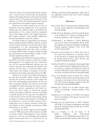 Evidências de Validade de uma Medida de Homonegatividade Moderna frente ...