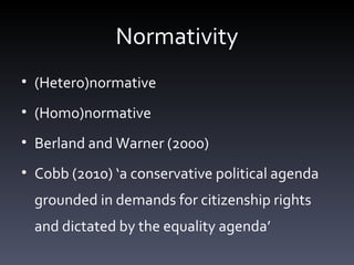 Homonormative brown bag | PPT