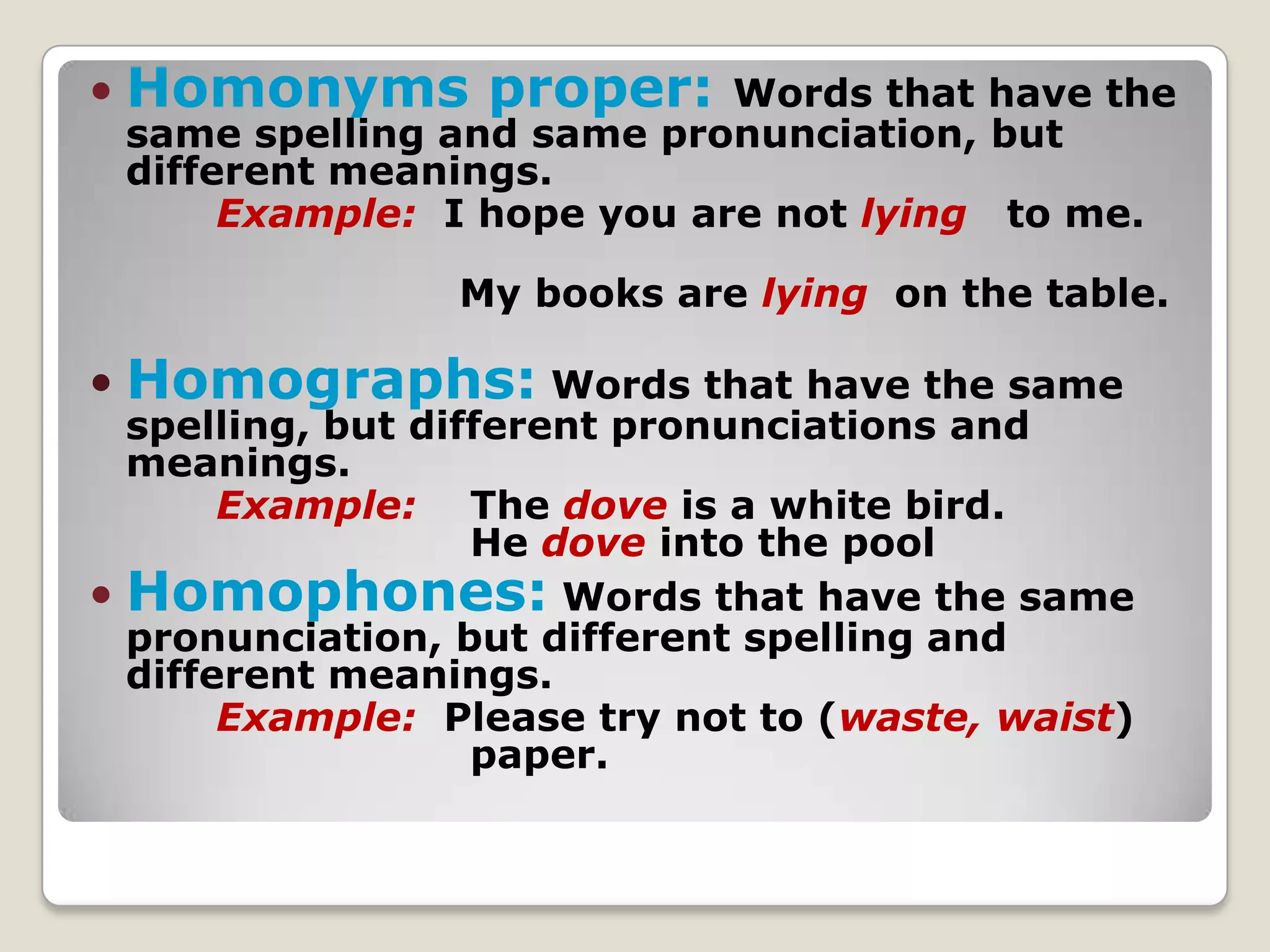 Homonym | PPTX