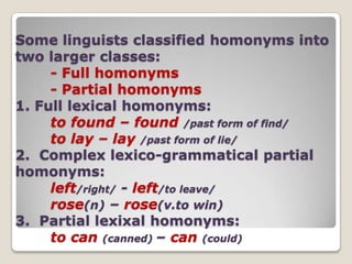 Homonym | PPTX
