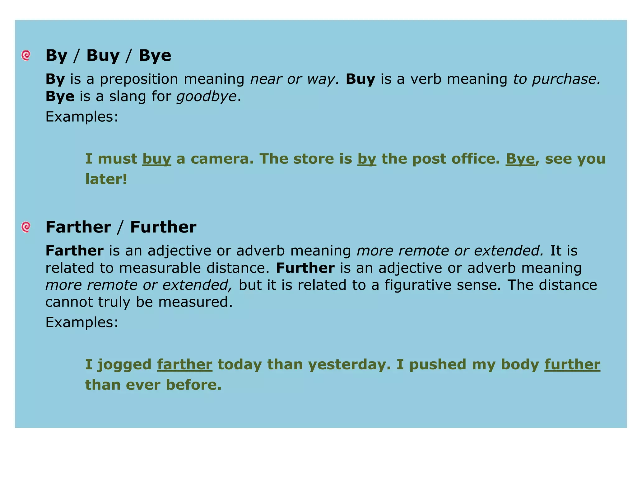 Homonym errors | PPTX