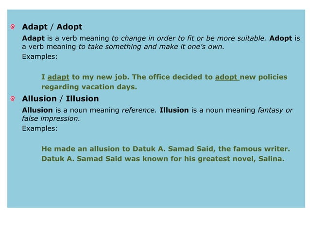 Homonym errors | PPTX