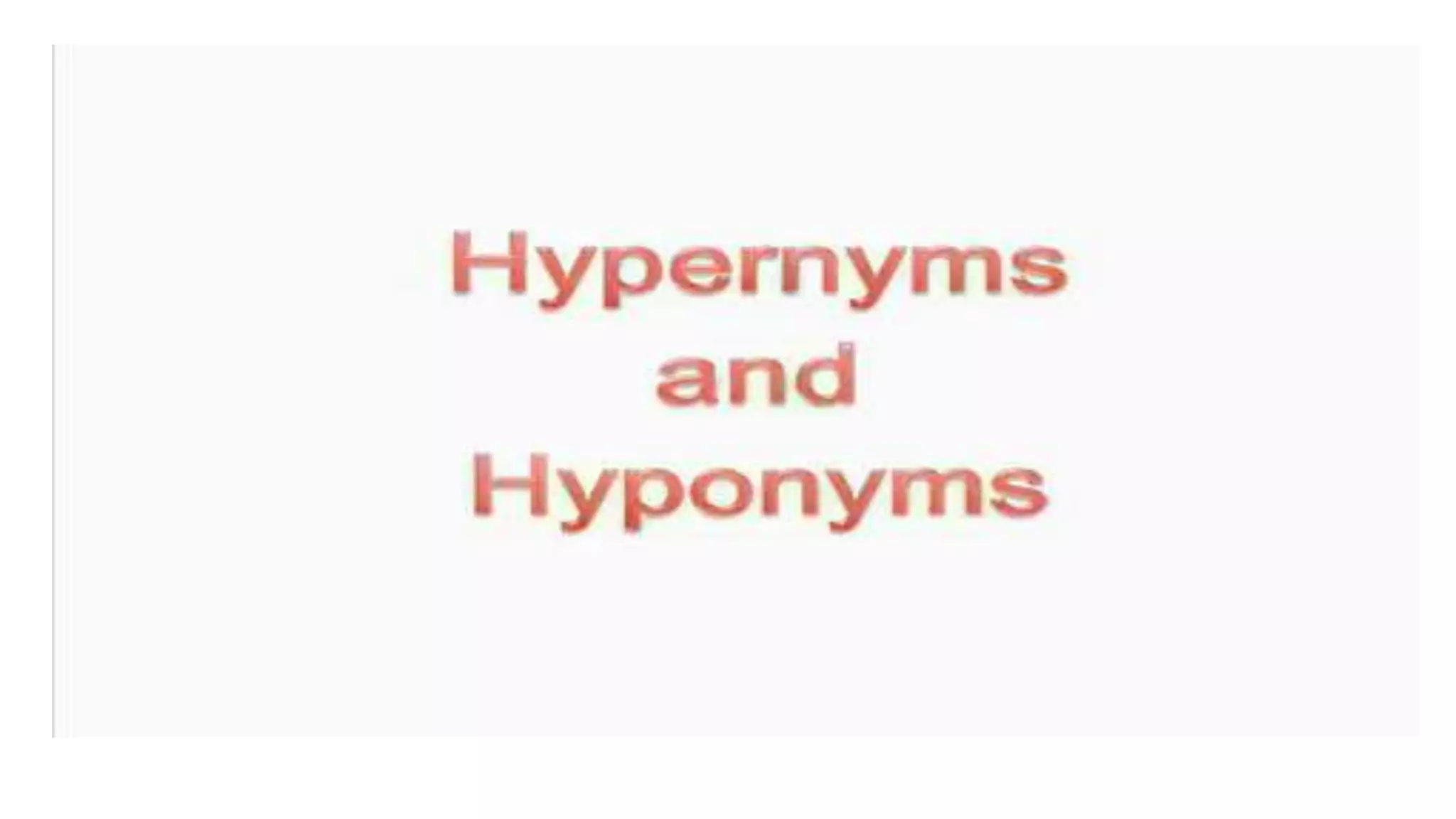 Homonym & hyponym presentasi b.inggris | PPTX