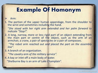 Homonym & polysemy | PPTX