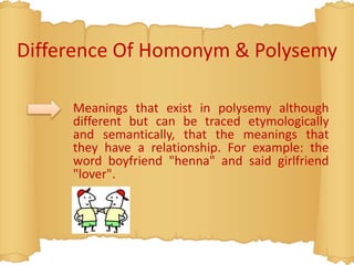 Homonym & polysemy | PPTX