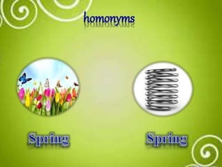 Homonyms. | PPT