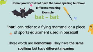 HOMONYMS. GRADE 3 POWERPOINT PRESENTATION | PPTX