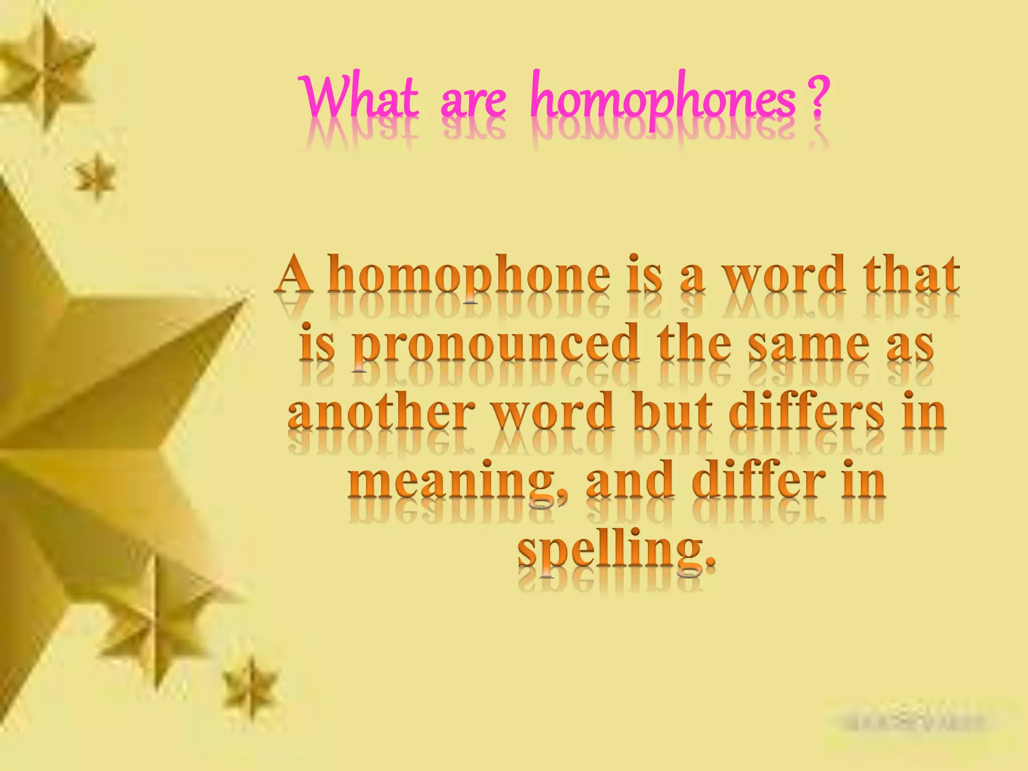 Homonyms and homophones | PPTX