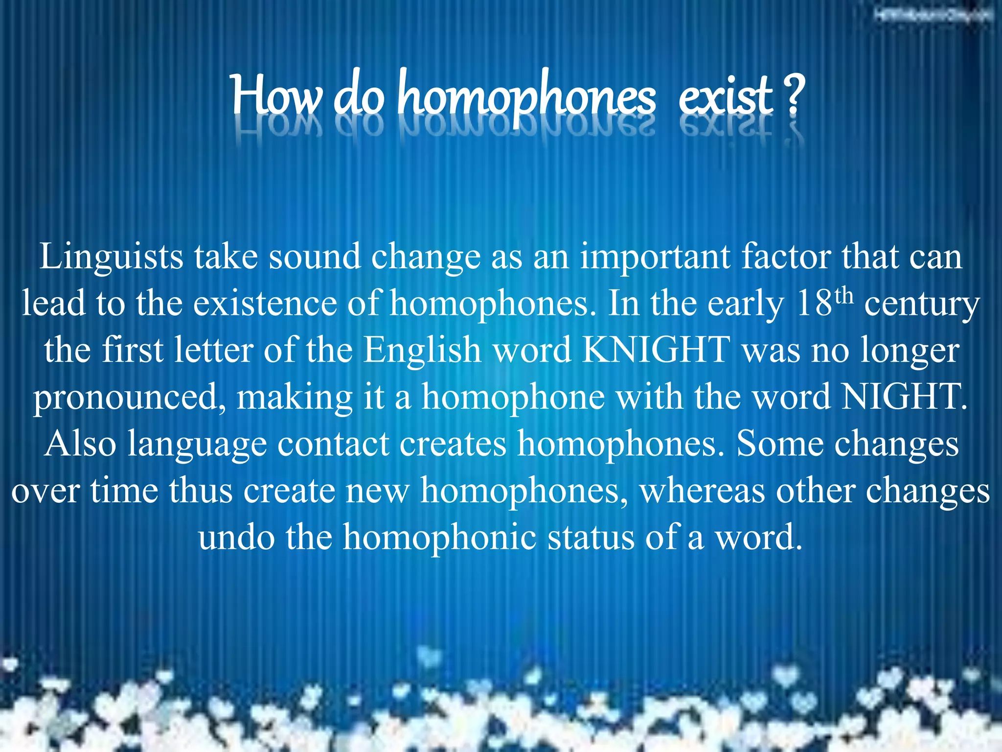 Homonyms and homophones | PPTX