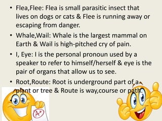 Homonyms and homophones | PPTX