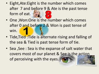Homonyms and homophones | PPTX