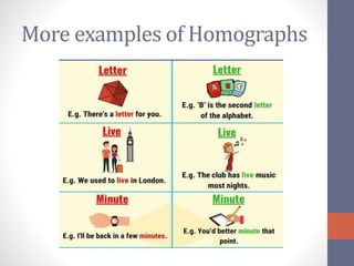 Homonyms, homophones, and homographs | PPTX