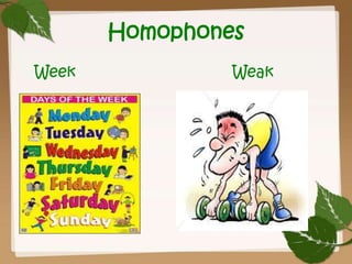 Homonyms, homophones, homographs dian kurnia sari | PPTX