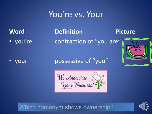 Homonyms Slidecast | PPT