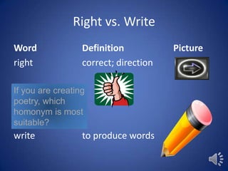 Homonyms Slidecast | PPTX