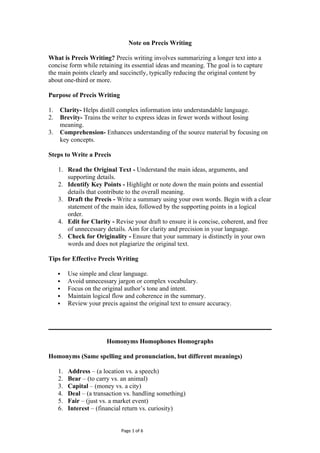 Homonyms, synonyms and antonyms Commonly used in communication | DOCX