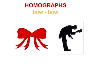 Homonyns, homophones, homographs | PPT