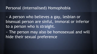 Homophobia by Kiesha Bingham and Breanna Lapierre | PDF | Debated ...