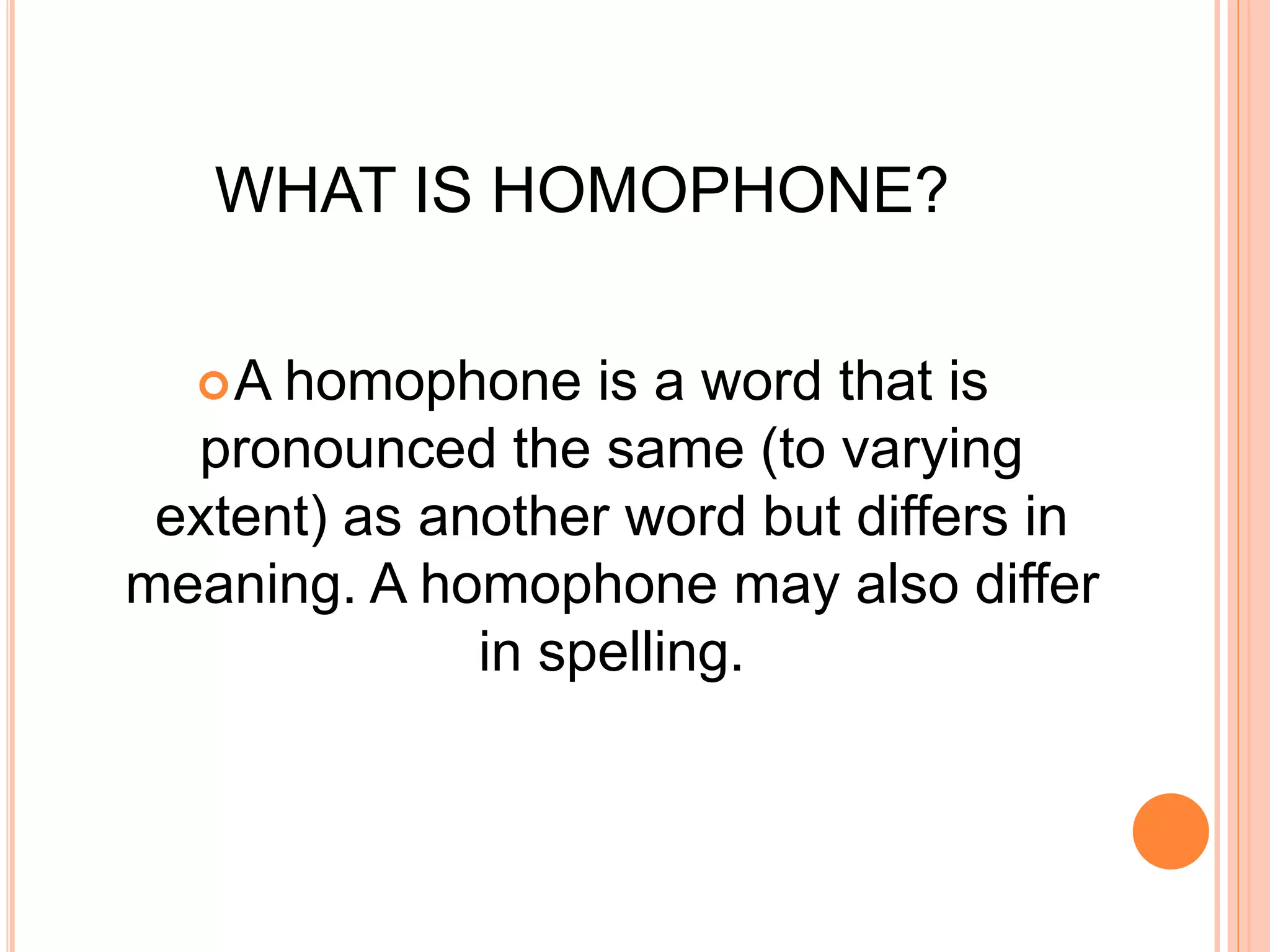 Homophone | PPTX
