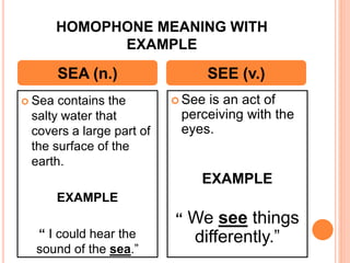 Homophone | PPTX