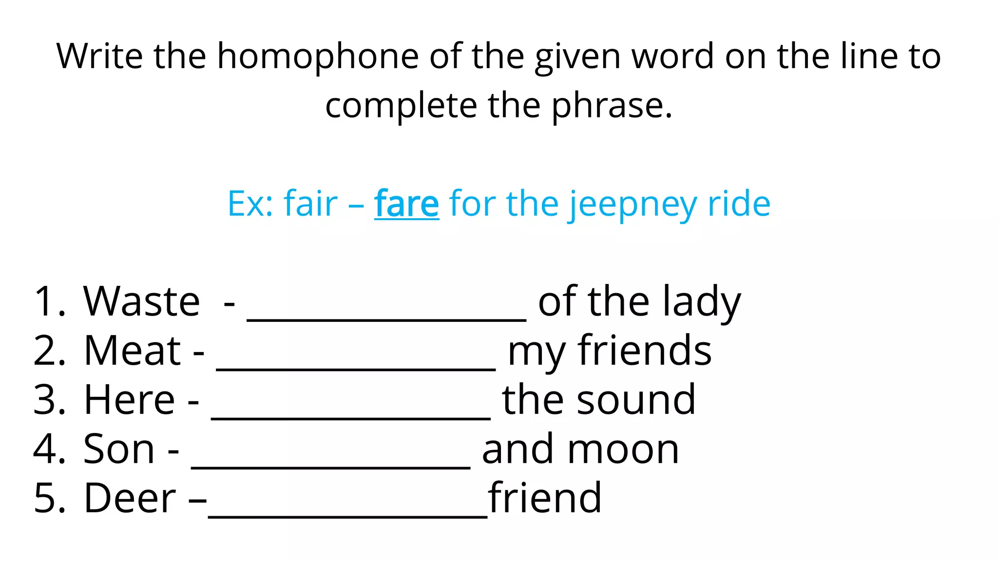 Homophone and homograph G3 | PPTX