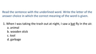 Homophone and homograph G3 | PPTX