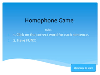 Stacy Homophone Game | PPTX