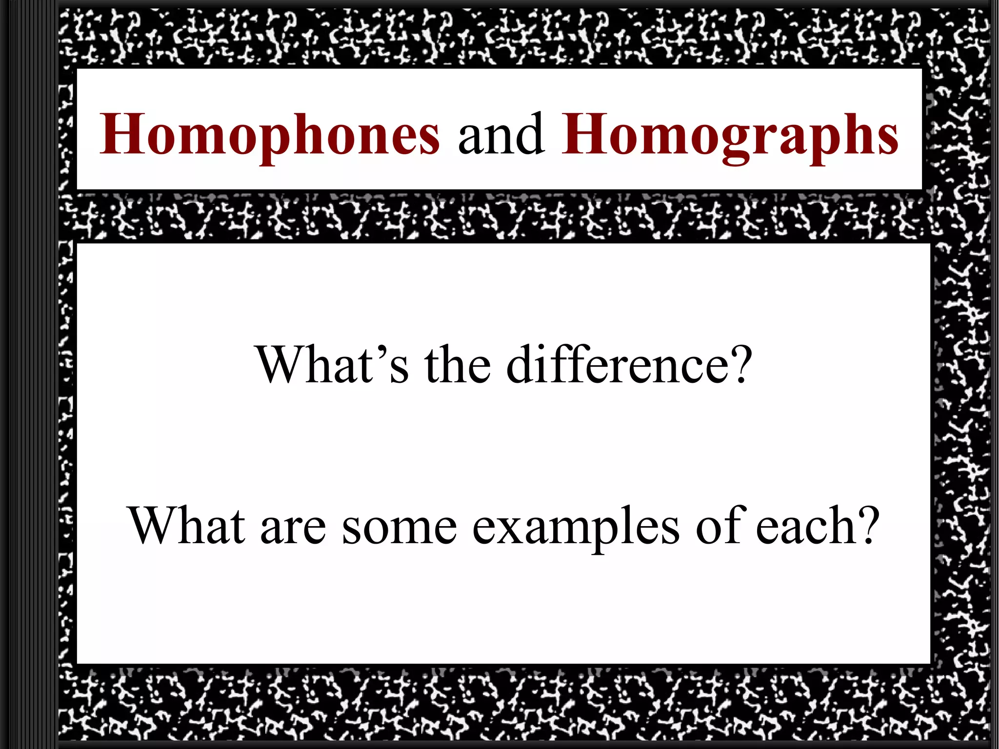 Homophone+homograph | PPT
