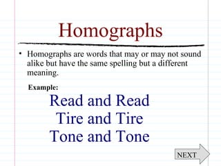 Homophone+homograph | PPT