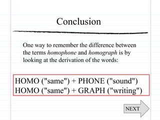 Homophone+homograph | PPT