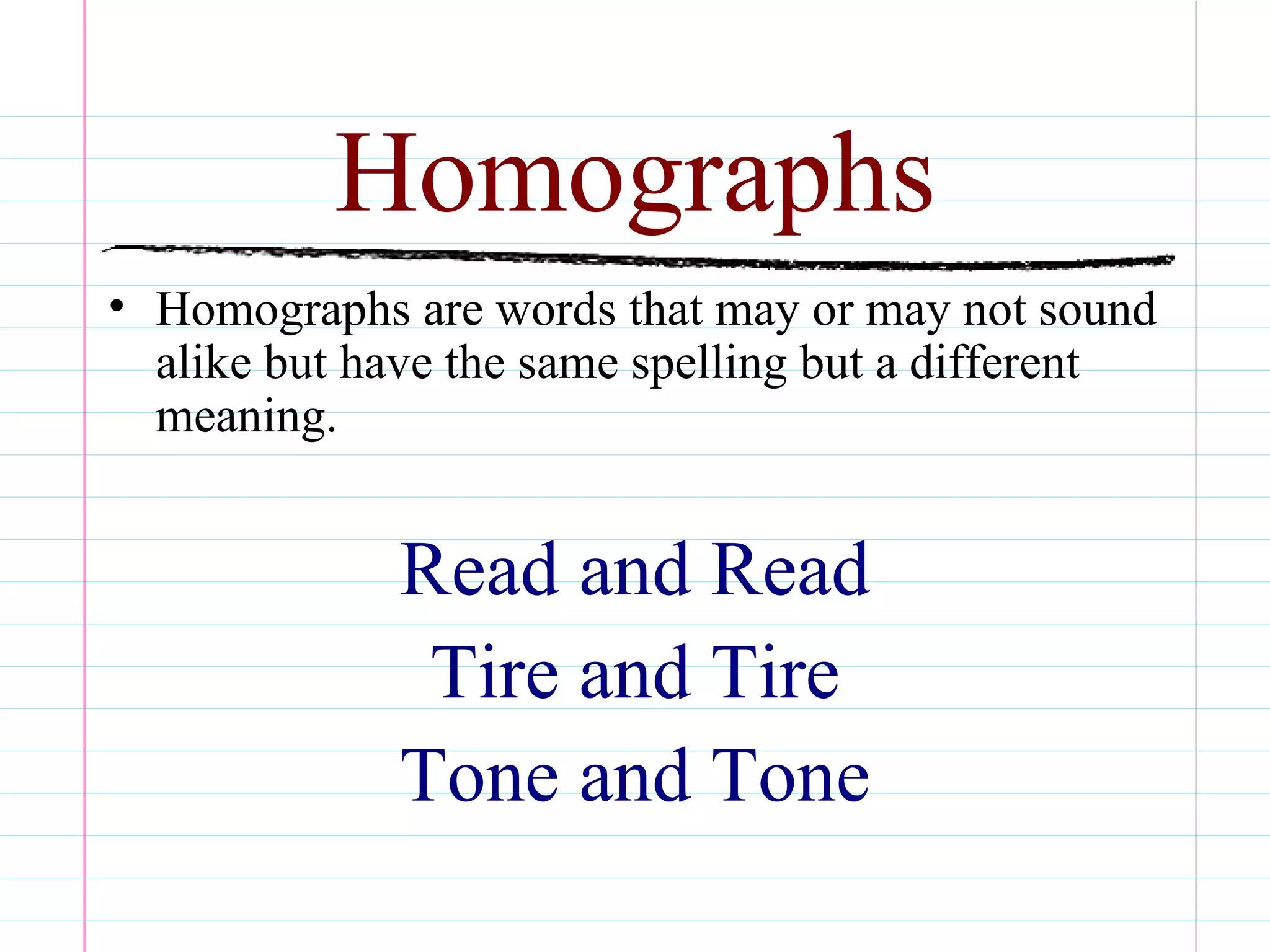 Homophone+homograph (amelia safitri) | PPT
