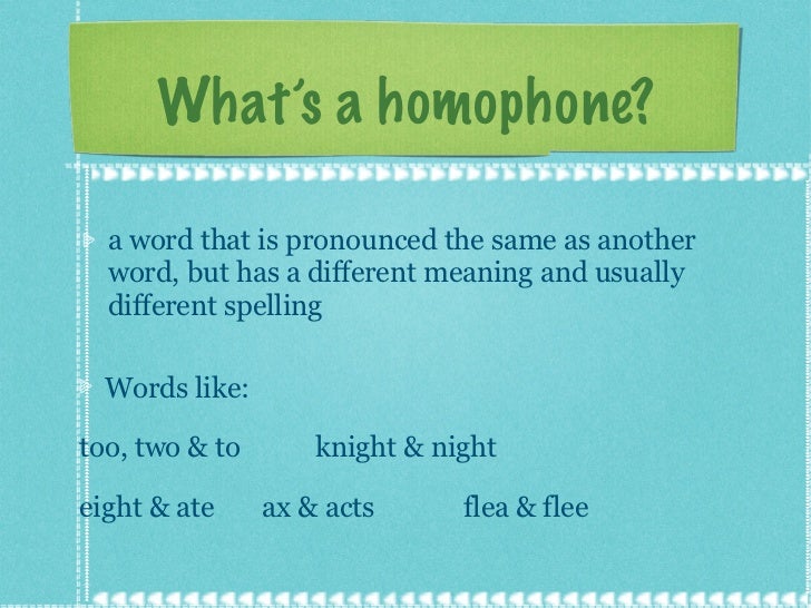 Homophones Powerpoint
