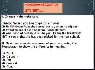 homophones-1-3.pptx For Grades 5th to 10th | PPT