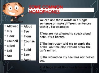 homophones-1-3.pptx For Grades 5th to 10th | PPT