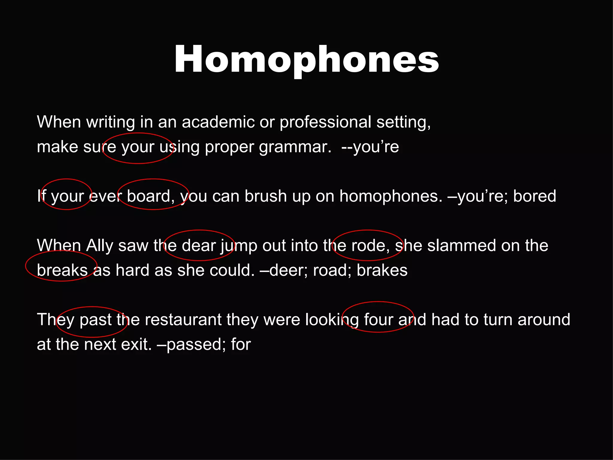 Homophones | PPT