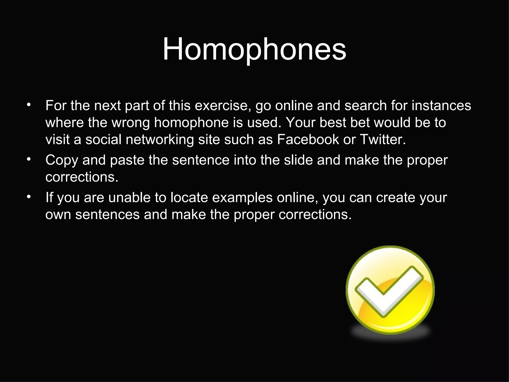 Homophones | PPT