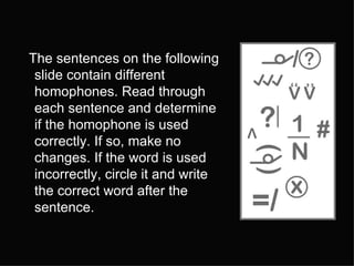 Homophones | PPT
