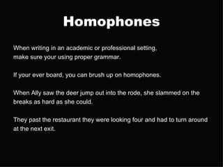 Homophones | PPT