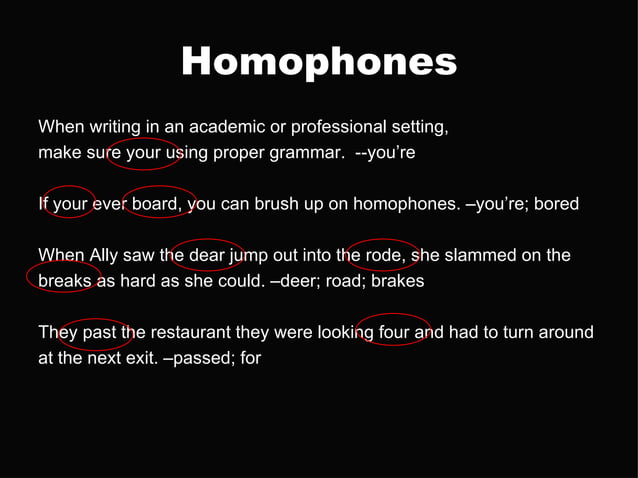 Homophones | PPT