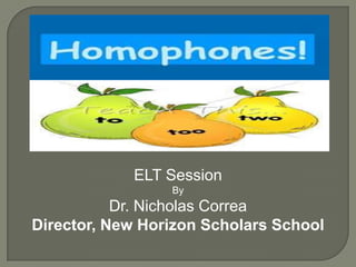 Homophones | PPTX