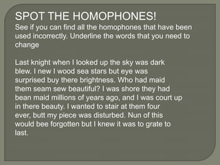 Homophones | PPT