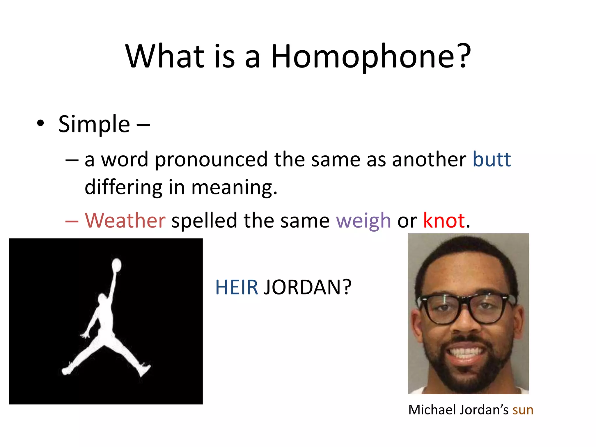 Homophones | PPTX