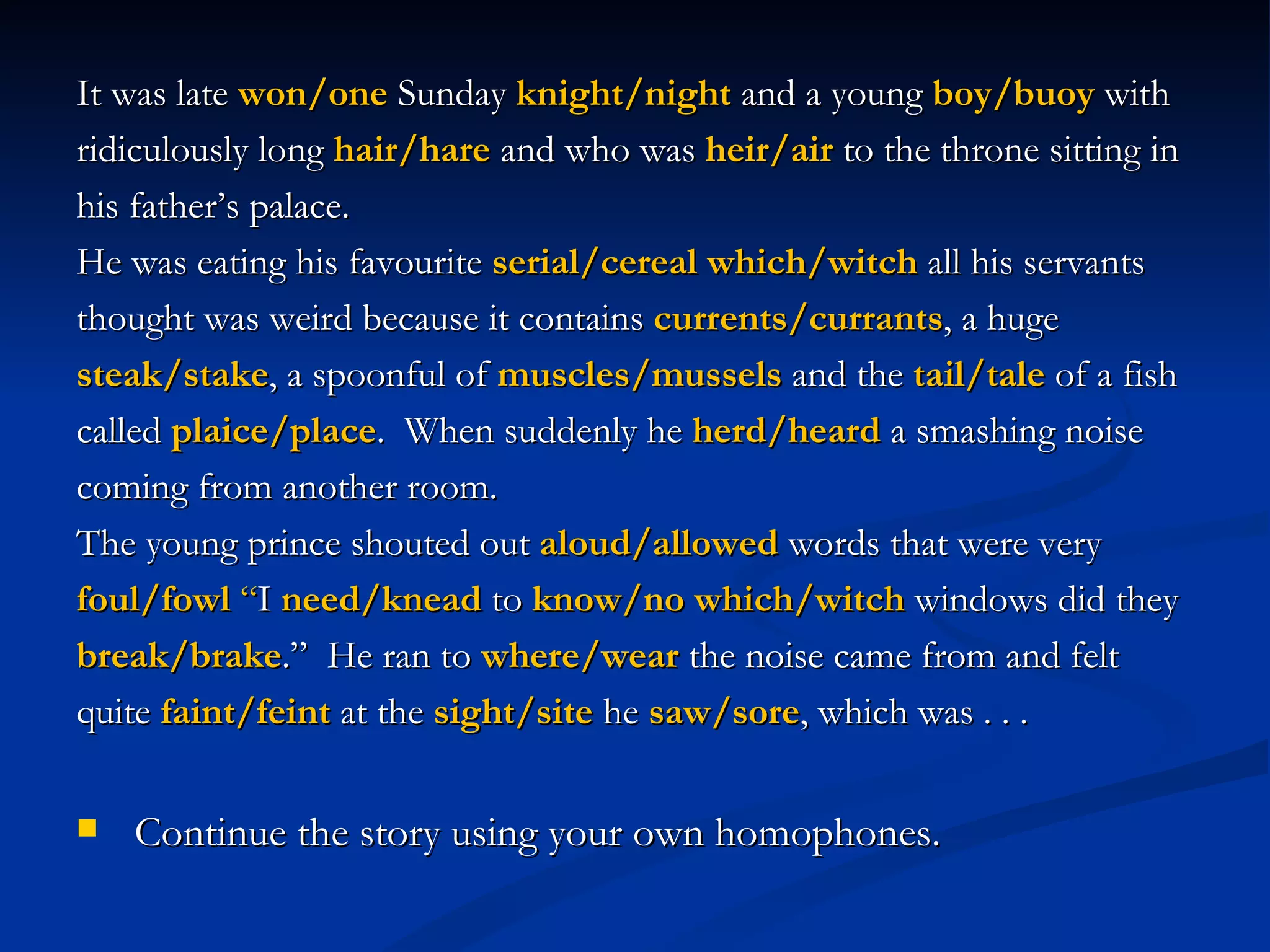 Homophones | PPT
